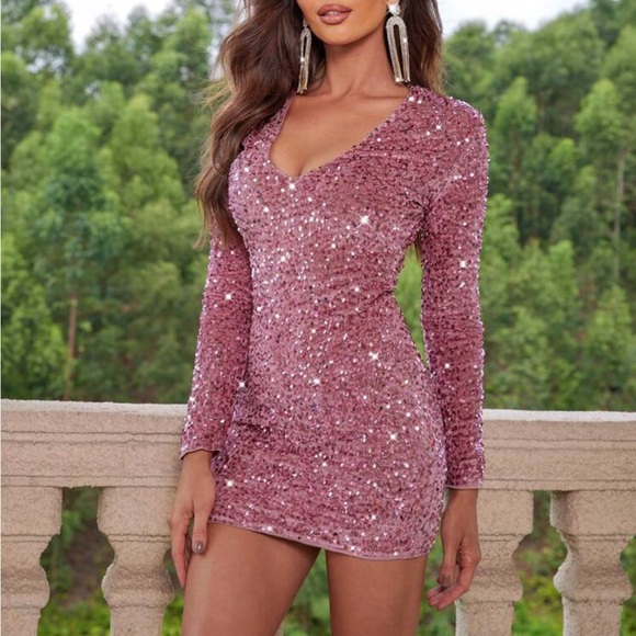 Dresses | Luxe Sexy Sequins Bodycon Dress | Poshmark